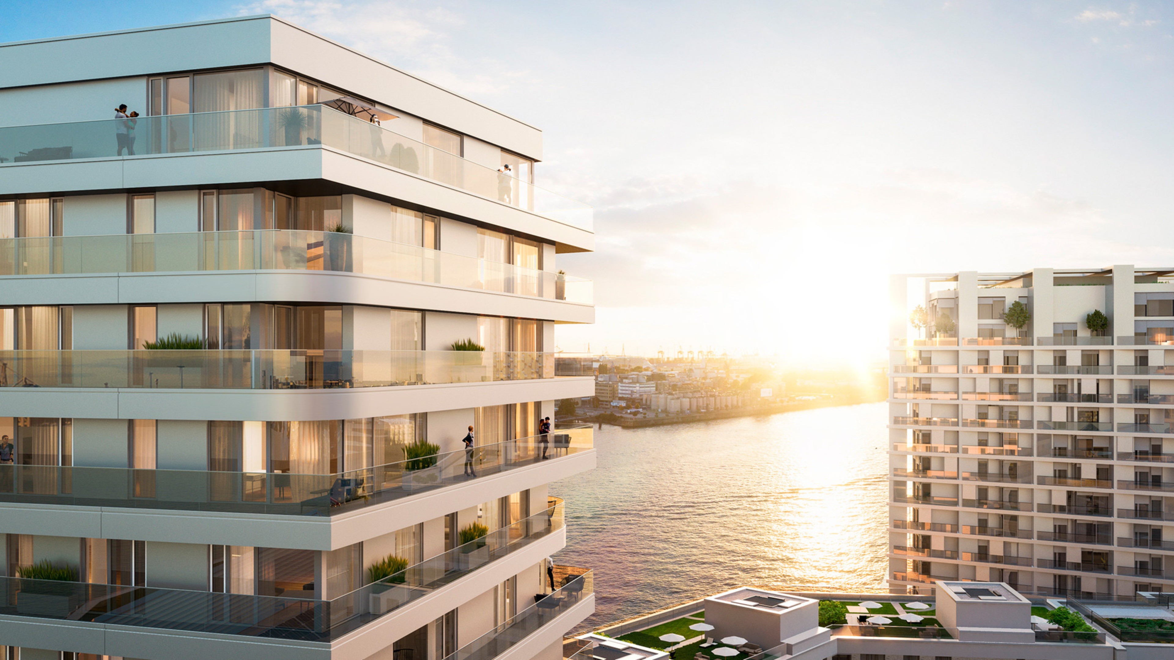 air-lux sliding windows used for high-rise buildings in HafenCity ...