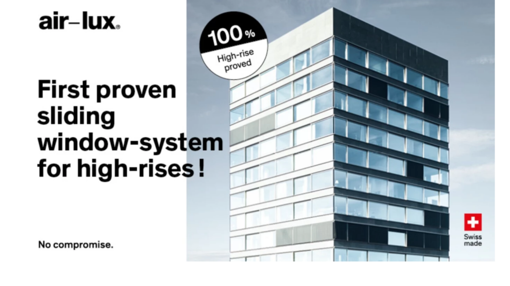 The first sliding window system for high-rise buildings: air-lux passes ...